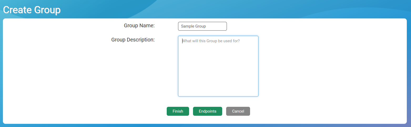 Create or Edit a Group